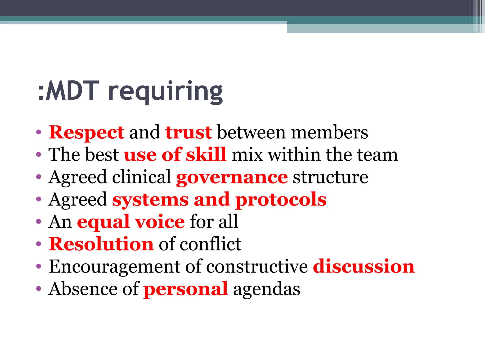 multi-disciplinary team | PPT