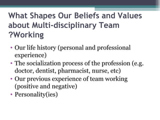 multi-disciplinary team | PPT