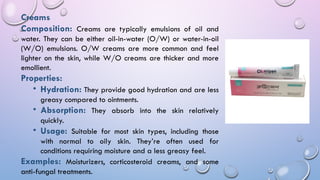 Presentation on pharmaceutical topical preparations (Cream, Ointments ...