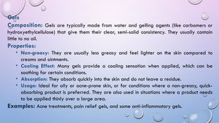 Presentation on pharmaceutical topical preparations (Cream, Ointments ...