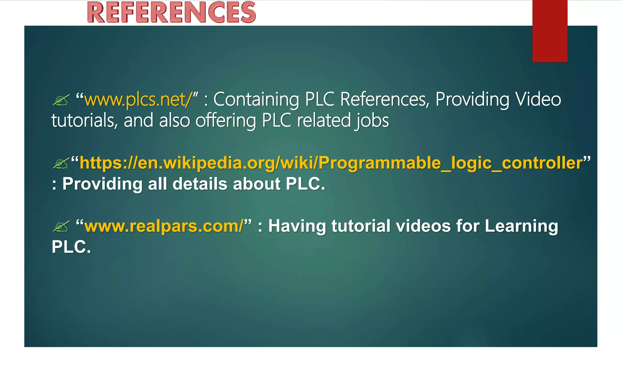 ppt on PLC automation | PPTX