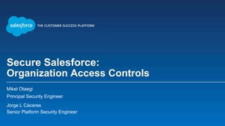 Secure Salesforce: Org Access Controls | PPT