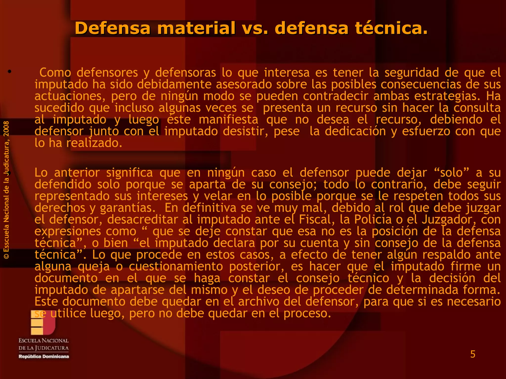 ENJ-2-100 Defensa Material Vs Técnica | PPT