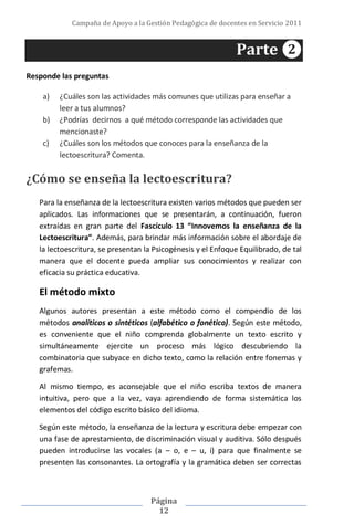 Módulo 1 lectoescritura con tapa | PDF