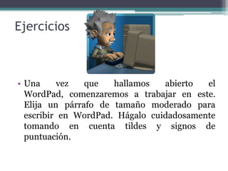 Actividad con Word Pad | PPTX