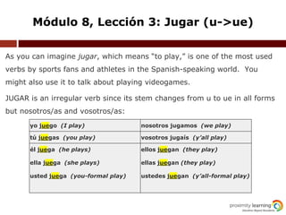 Módulo 8 lección 3 deportes y jugar | PPTX