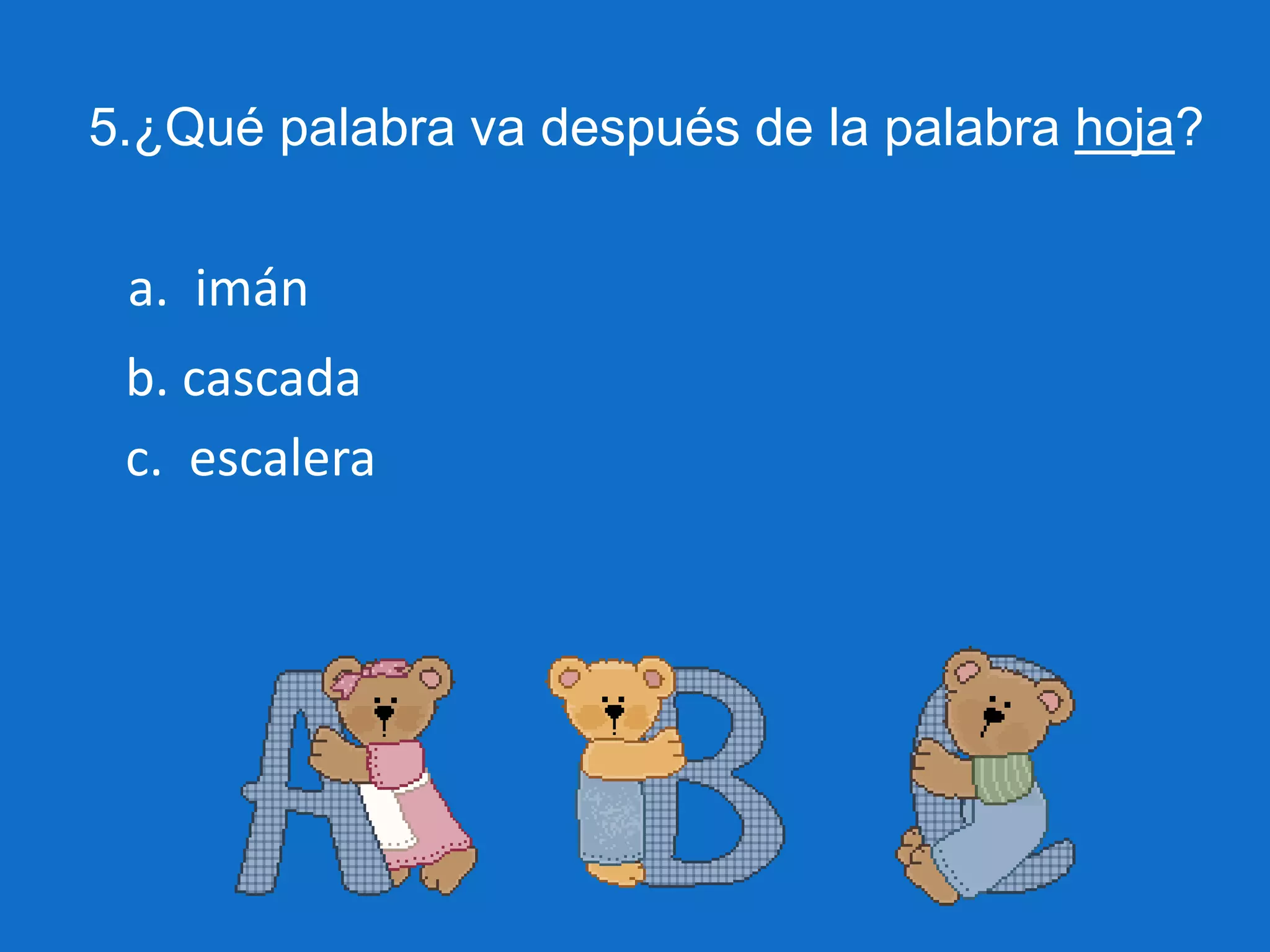 Módulo el orden alfabético | PPT