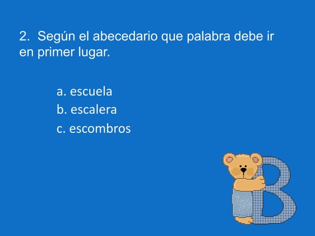 Módulo el orden alfabético | PPT