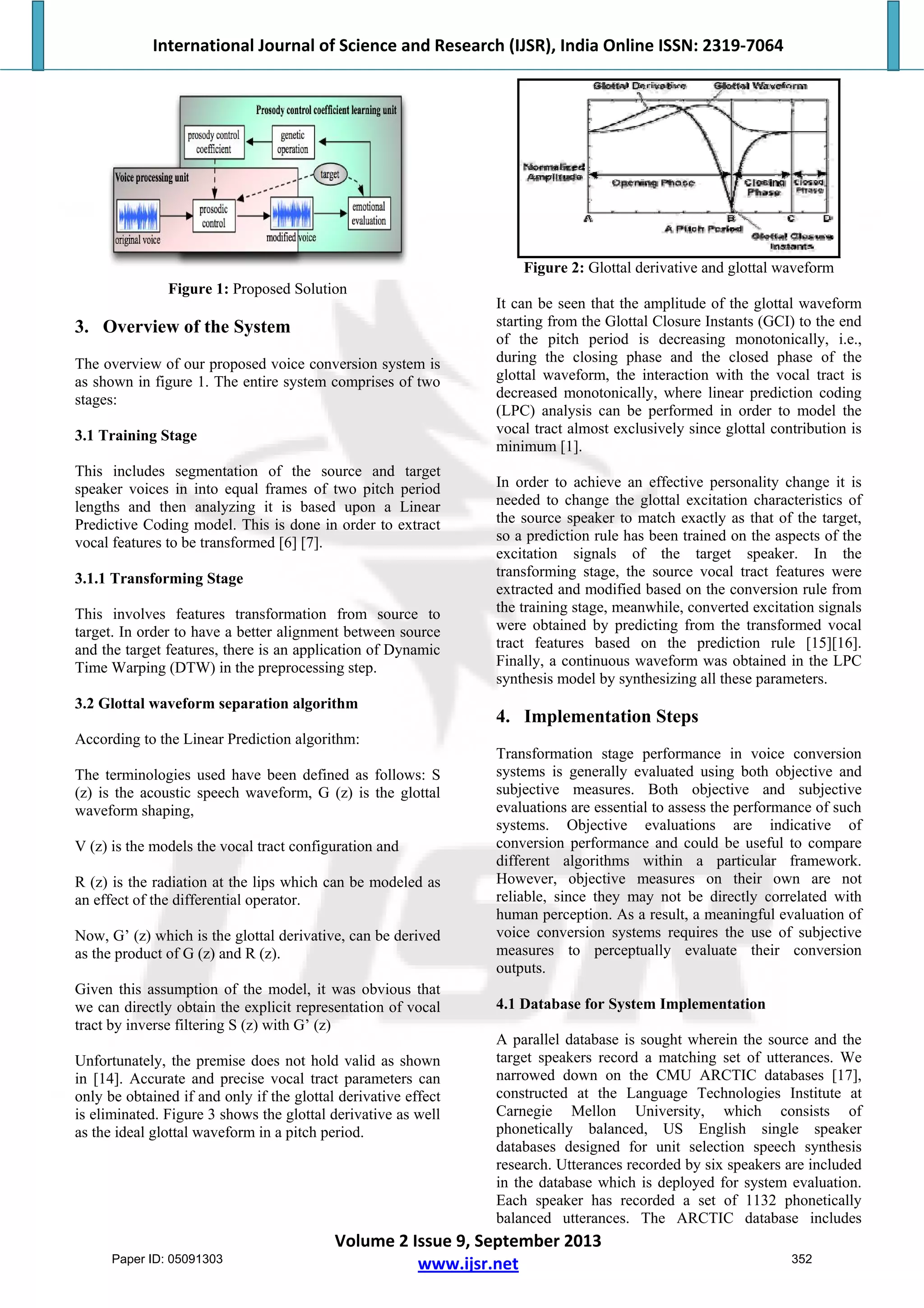 Voice Morphing System for People Suffering from Laryngectomy | PDF