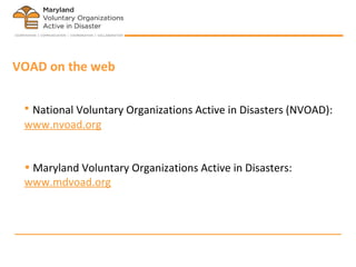 Maryland VOAD - an overview | PPT
