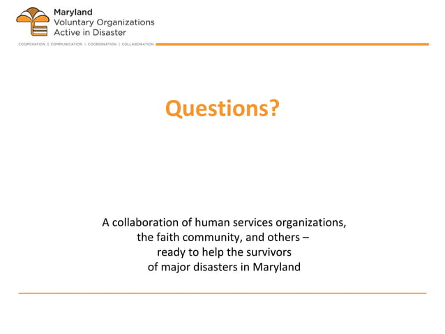Maryland VOAD - an overview | PPT