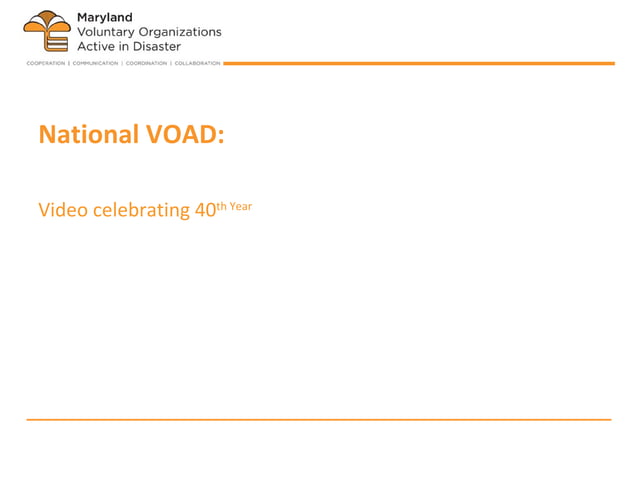 Maryland VOAD - an overview | PPT