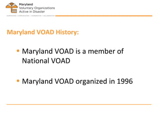 Maryland VOAD - an overview | PPT