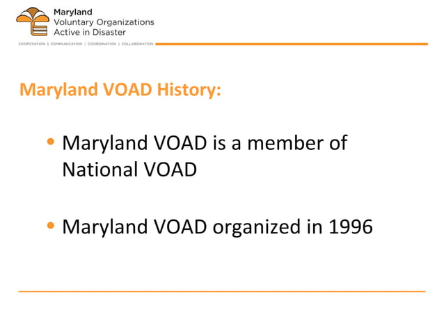 Maryland VOAD - an overview | PPT