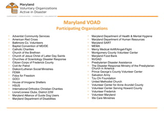 Maryland VOAD - an overview | PPT