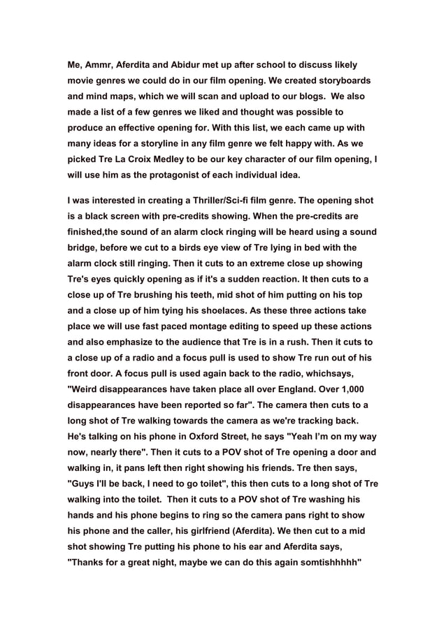 First meeting and Initial ideas | DOCX