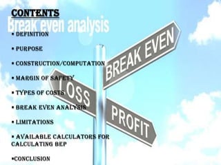 Break Even Analysis | PPTX