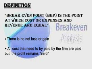 Break Even Analysis | PPTX