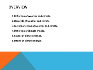 Climate and weather change | PPTX | Geography | Science