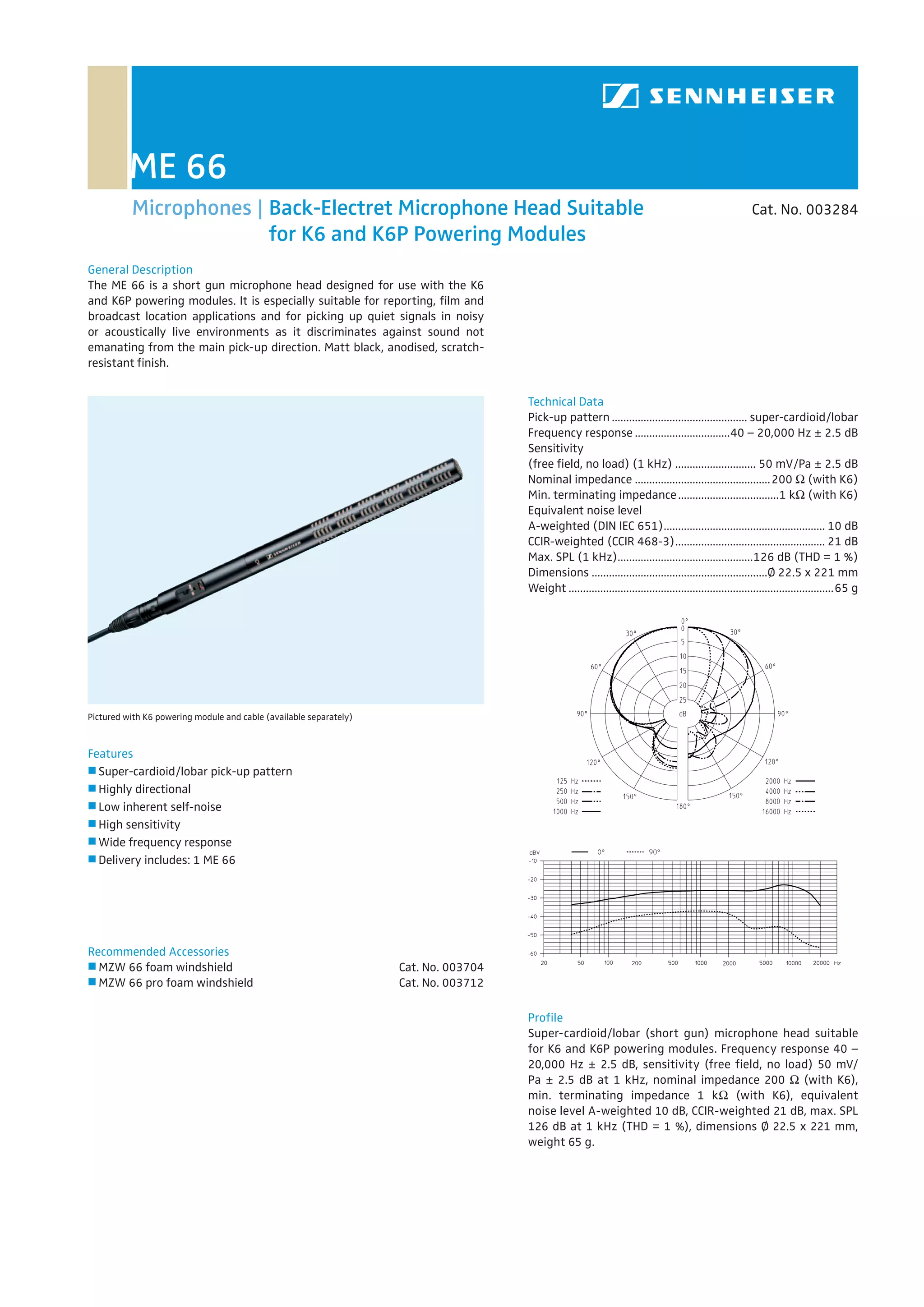 Sennheiser ME-66 | PDF