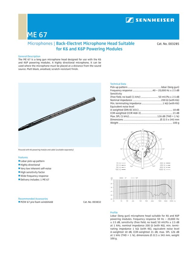 Sennheiser ME-67 | PDF