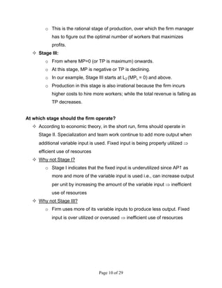 Managerial Economics (Chapter 6 - Theory and Estimation of Production ...