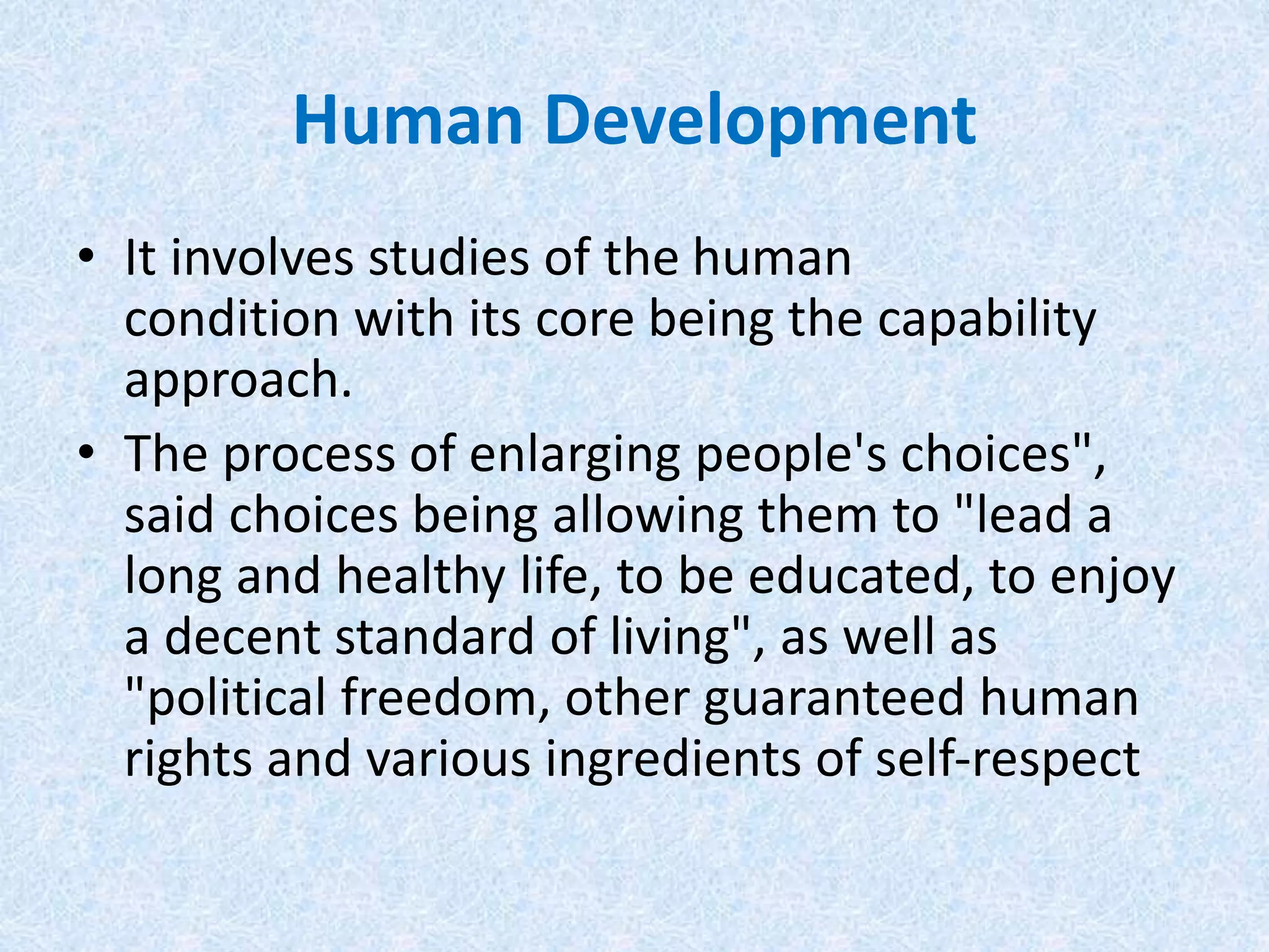 ENVIRONMENTSUSTAINABILITY AND HUMAN DEVELOPMENT | PPT