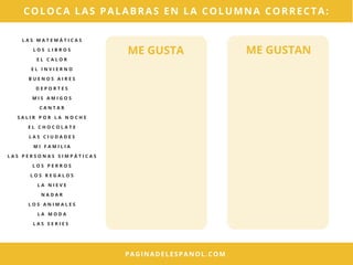 ¿Me gusta-o-me-gustan | PPT