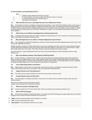 Interview Questions for Mechanical Engineering Students | PDF ...