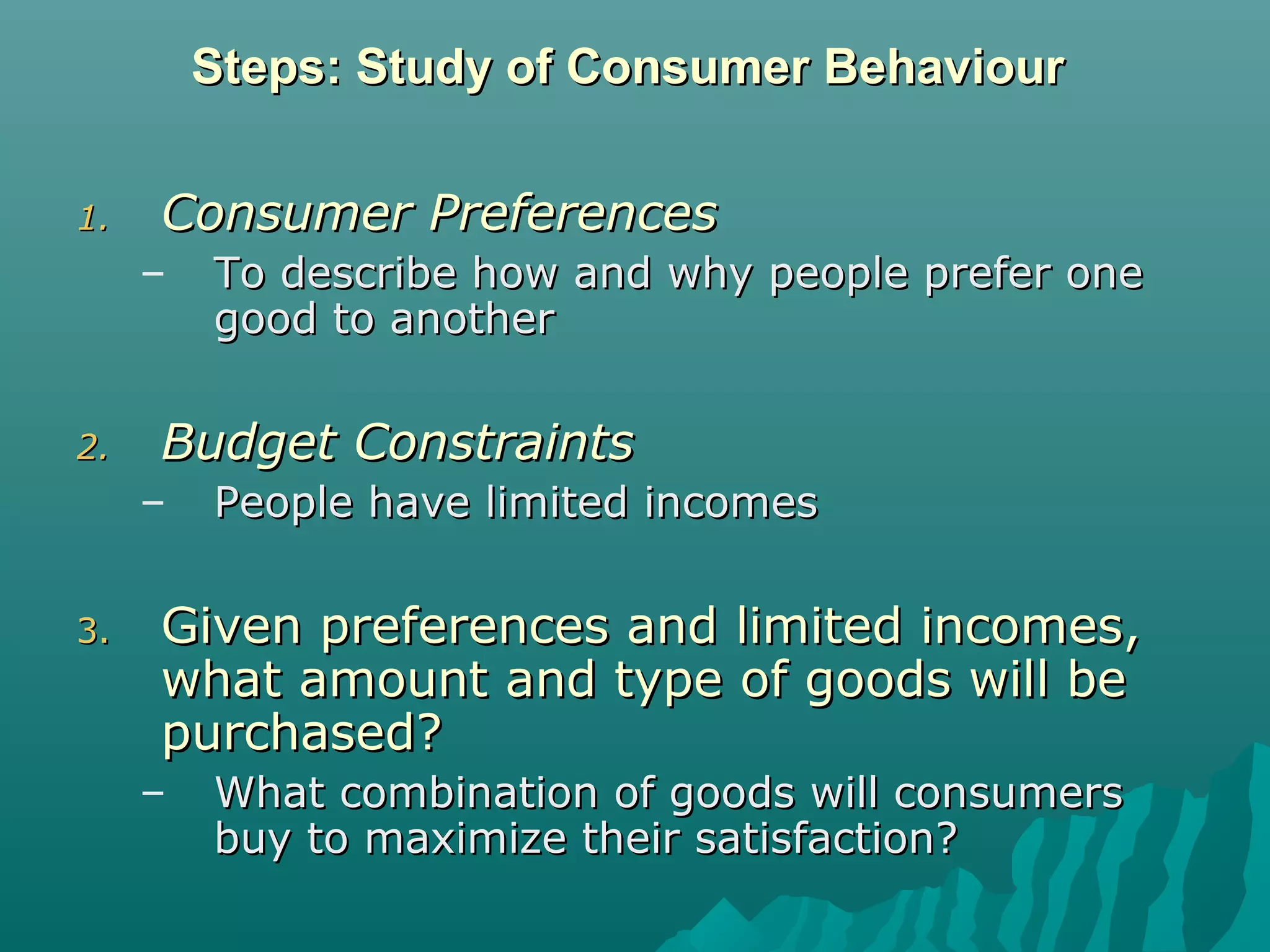 Theory of Consumer Behavior in managerial economics | PPT | Household ...