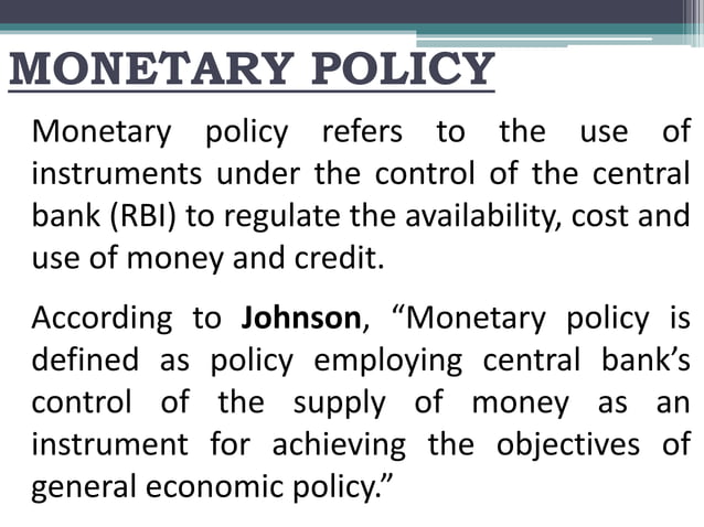 MONETARY and FISCAL POLICY-- PPT | PPTX