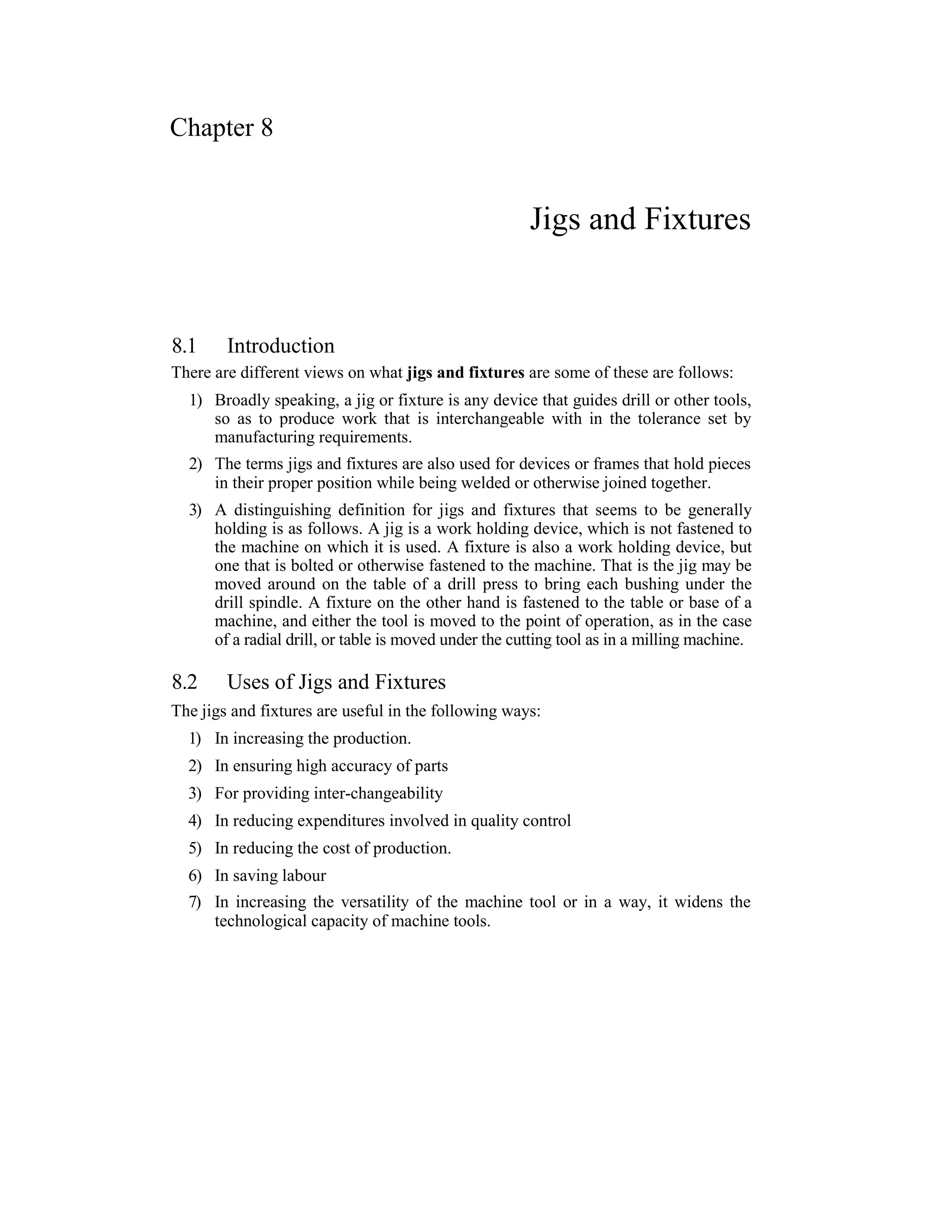 Jigs and Fixtures | PDF