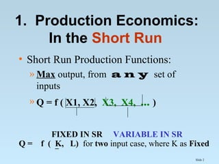 Chapter 7: Production Economics | PPT