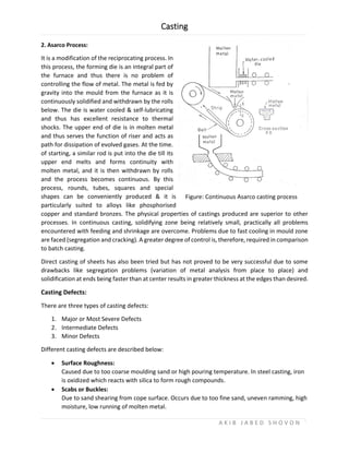 Manufacturing Process - Casting | PDF