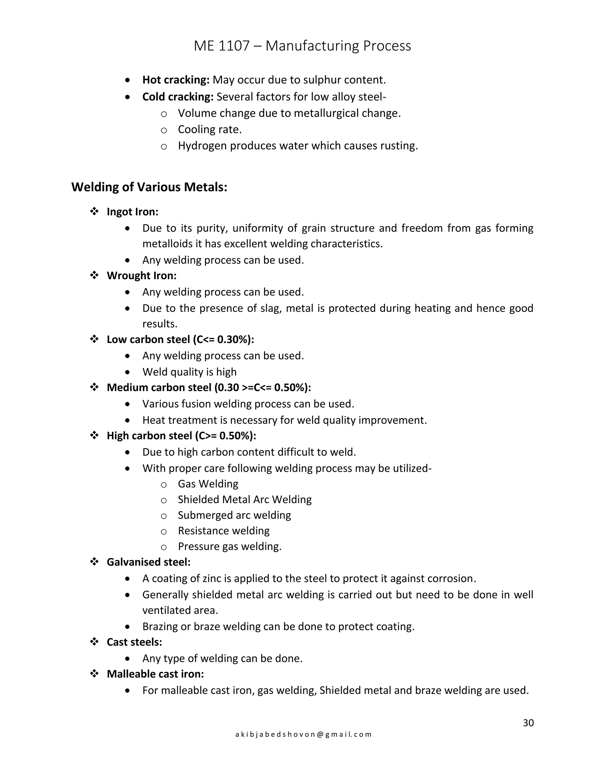 Manufacturing Process - Welding, Brazing & Soldering | PDF