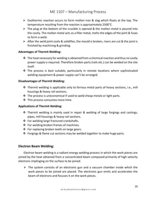 Manufacturing Process - Welding, Brazing & Soldering | PDF
