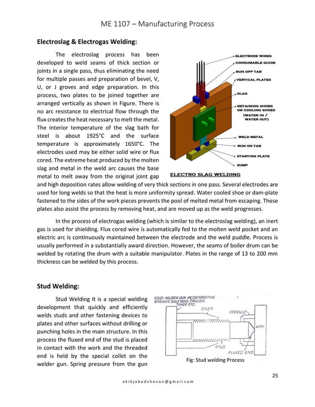 Manufacturing Process - Welding, Brazing & Soldering | PDF