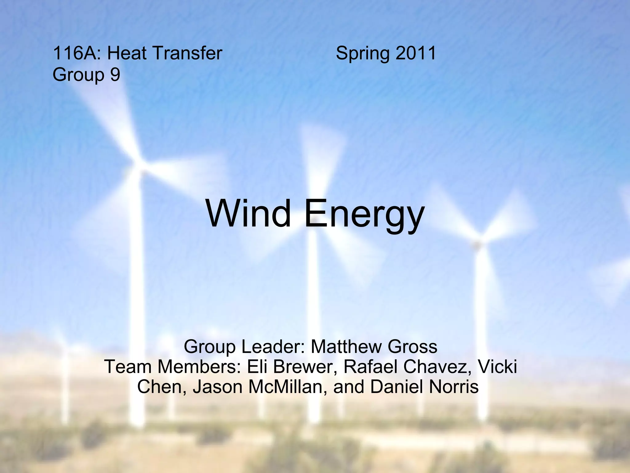 Me116 Project Wind Energy | PPT