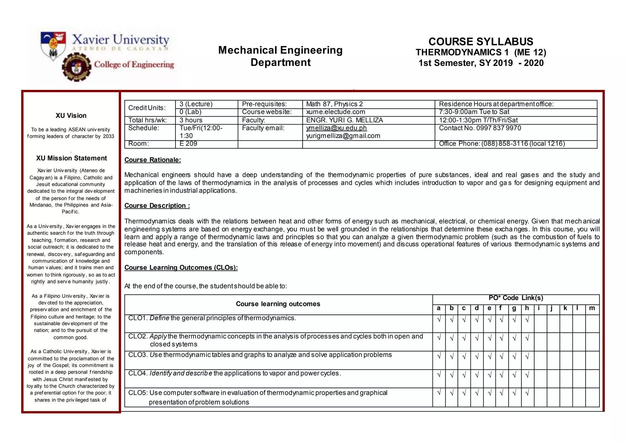 Me 12 thermodynamics 1 (2020 2021 Syllabus) | DOCX