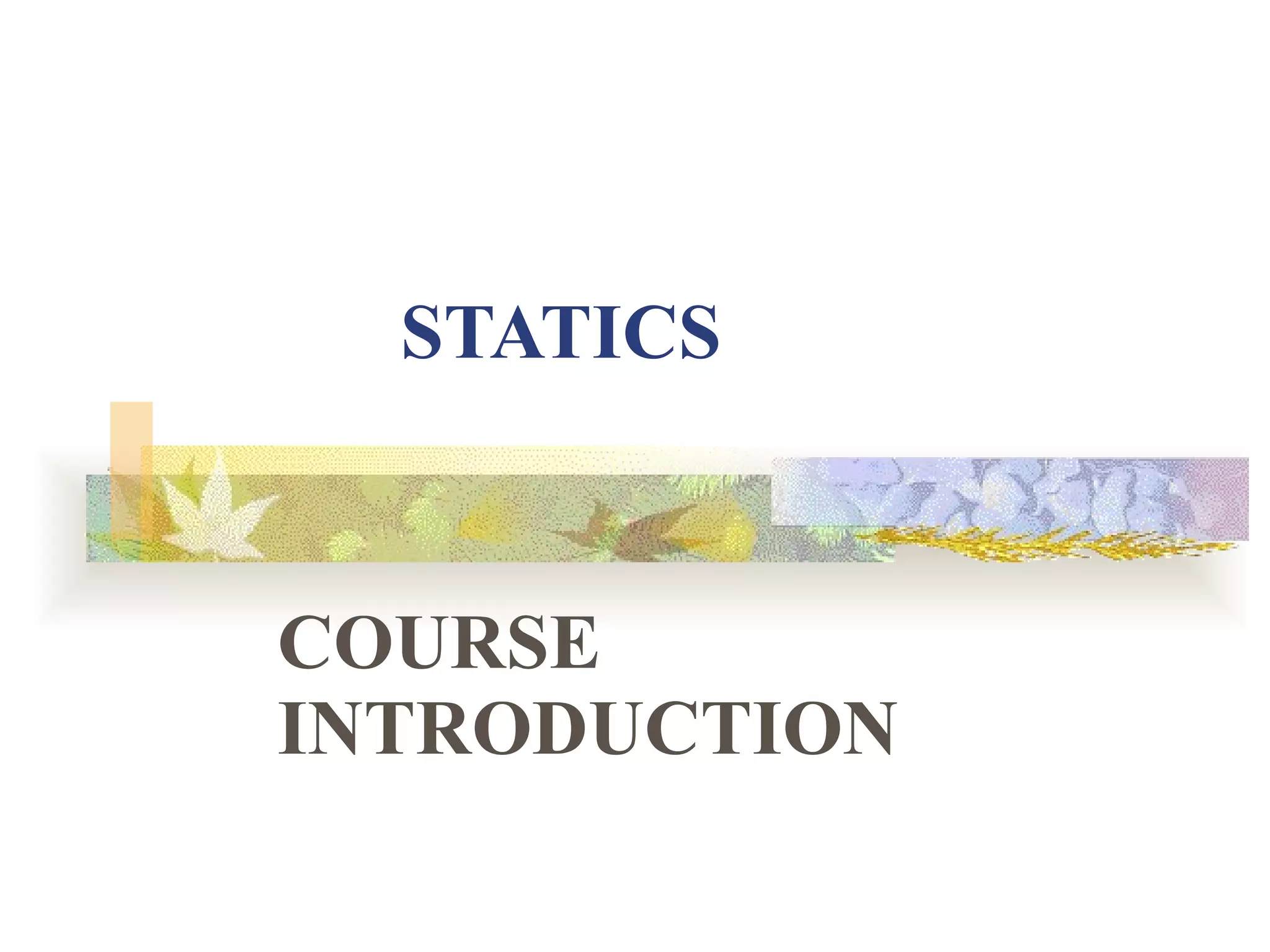 Statics | PPT