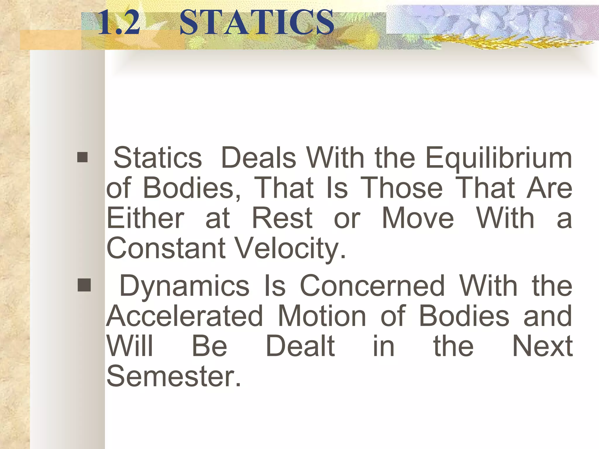 Statics | PPT