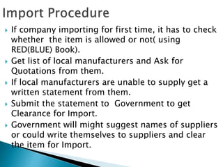 Import and Import procedures | PPTX