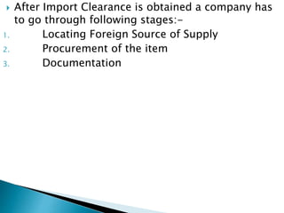 Import and Import procedures | PPTX