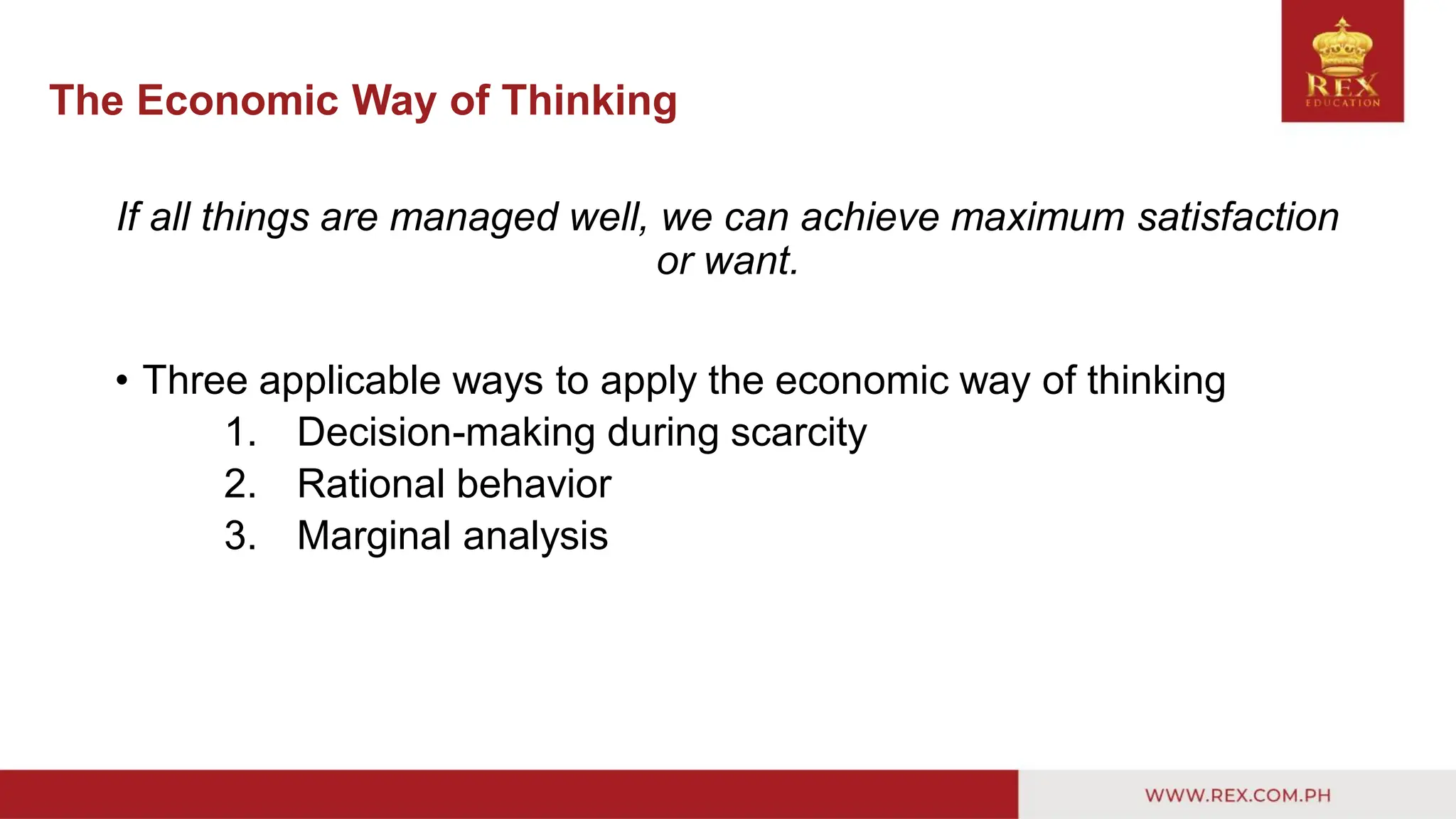 ME1 Economic Way of Thinking Managerial Economics | PDF