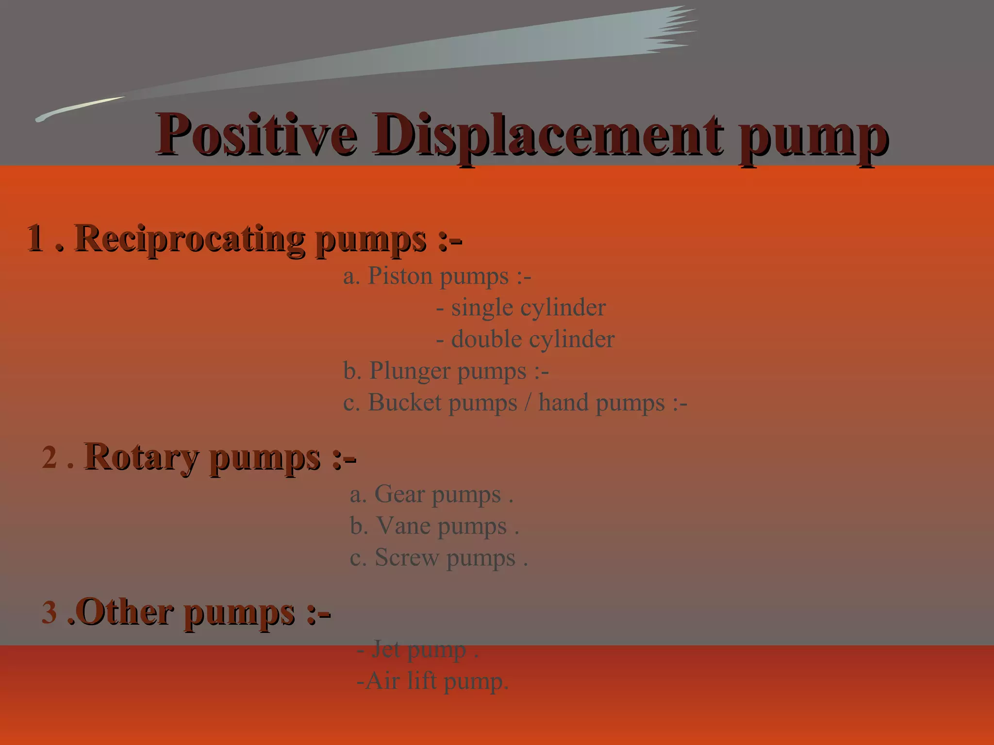 Pumps and types of pumps | PPT | Physics | Science