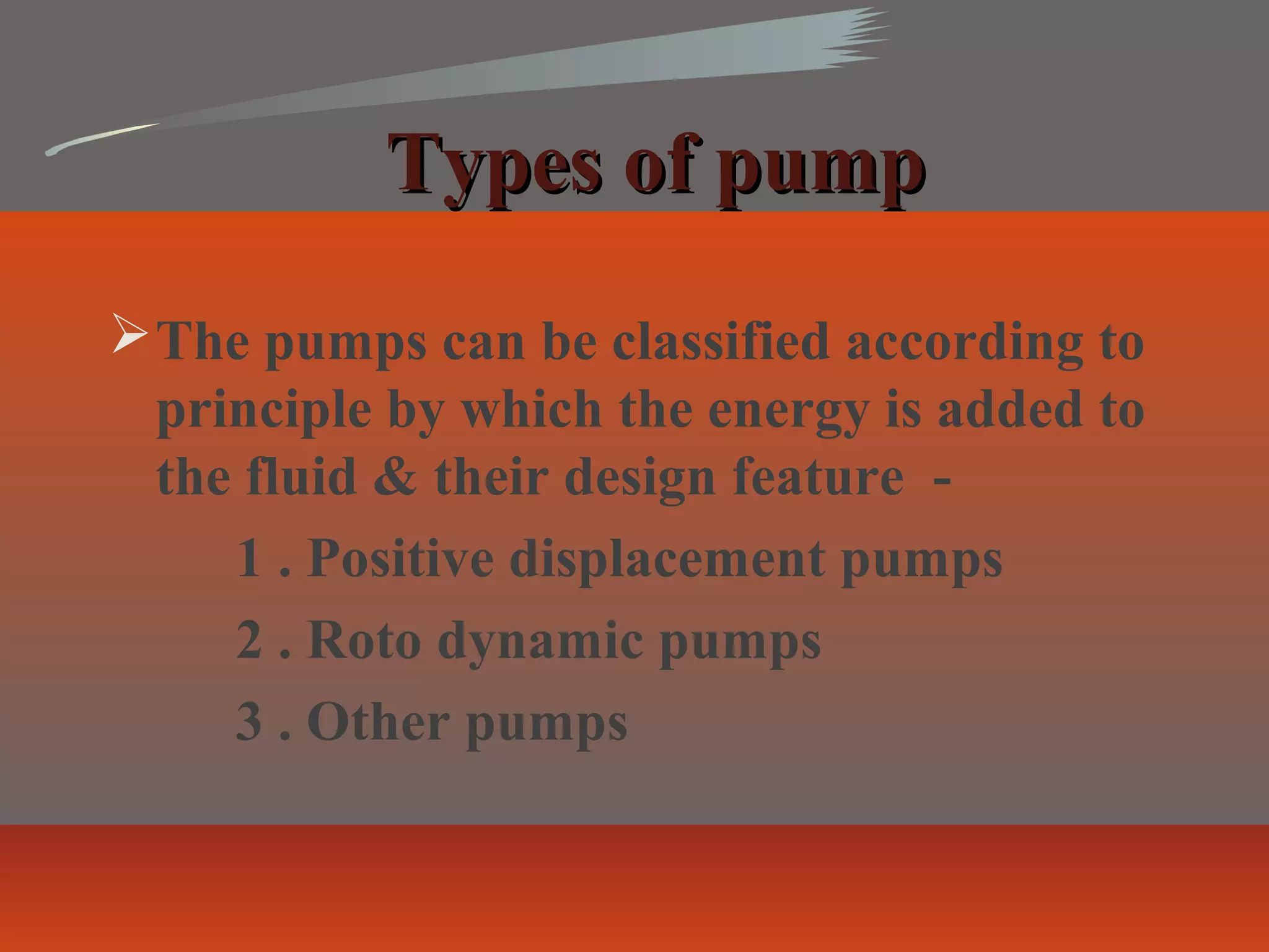 Pumps and types of pumps | PPT | Physics | Science