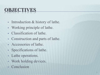 Introduction to Lathe Machine | PPTX