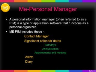 Personal Information Manager | PPTX