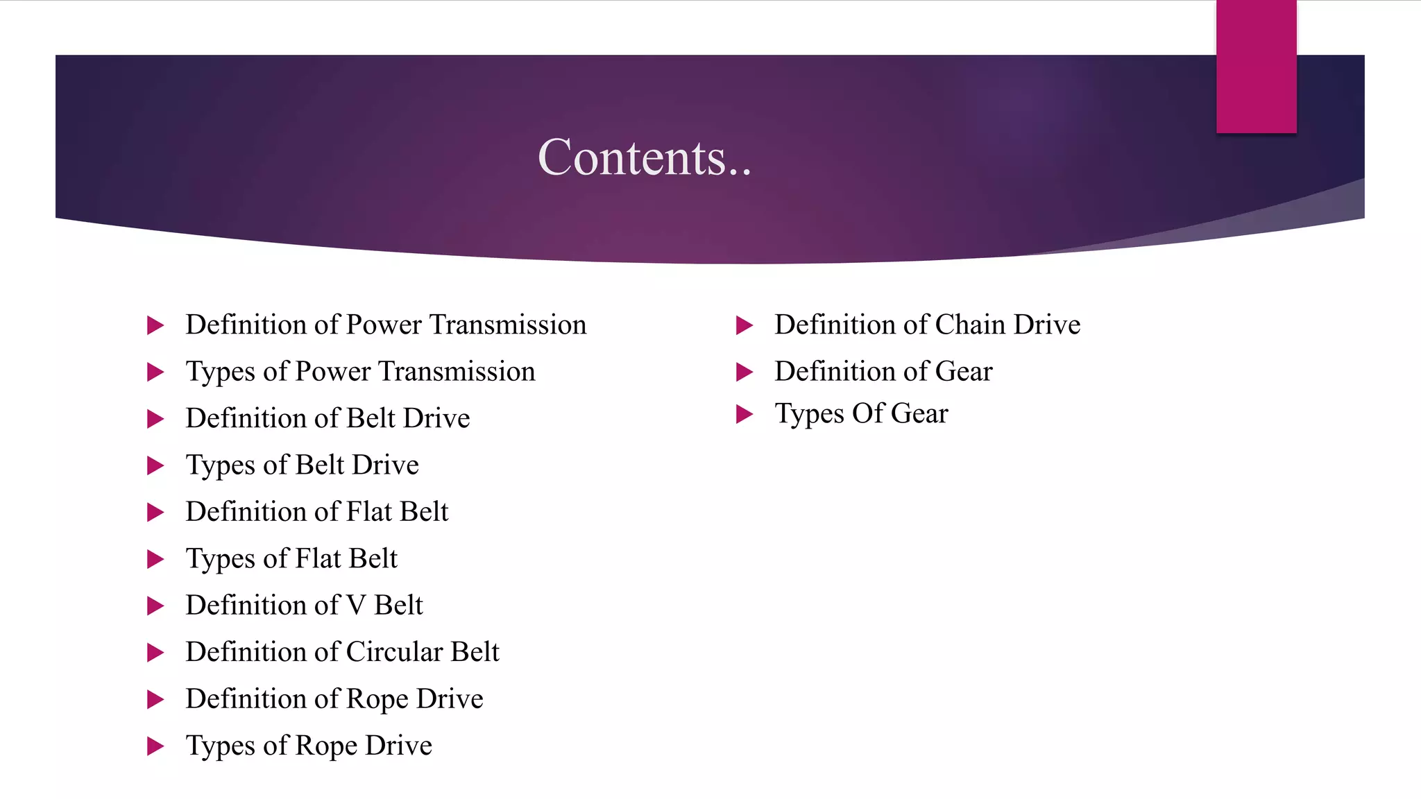 Power transmission and Different types of gear | PPTX
