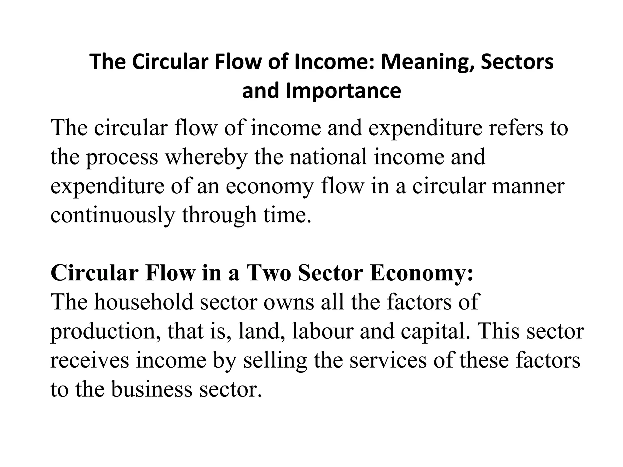 circular flow of an Economy | PPT
